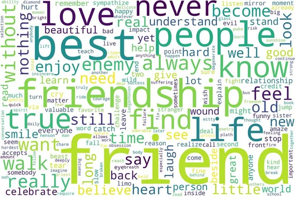 Palabras de amistad imágenes de stock de arte vectorial | Depositphotos