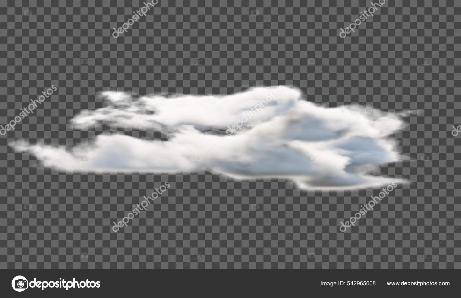 Vector Illustration Fluffy Cloud Haze Transparent Background Weather ...