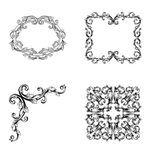 Vector baroque of vintage elements for design. Stock Vector by ...