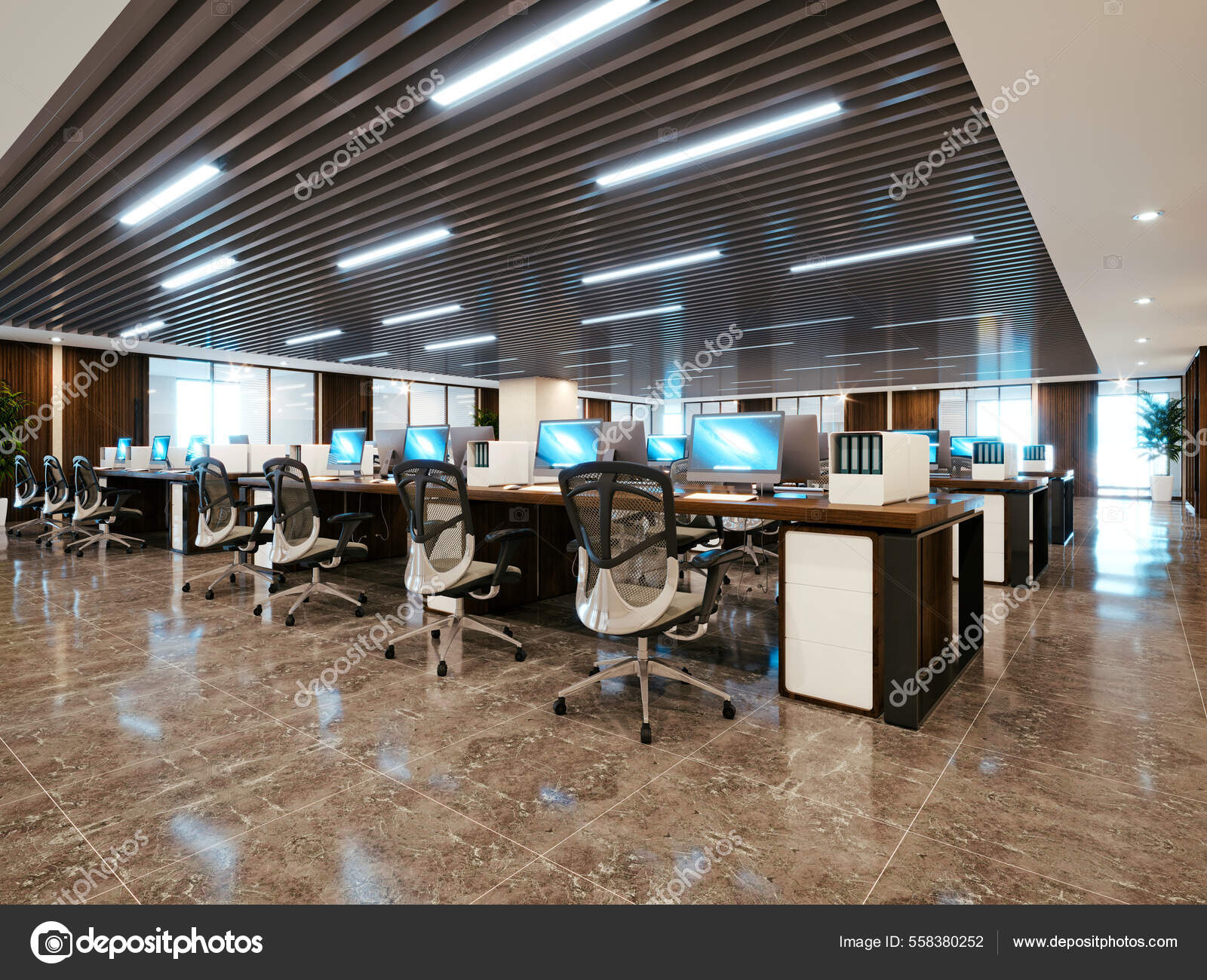 Render Modern Open Office — Stock Photo © mtellioglu #558380252