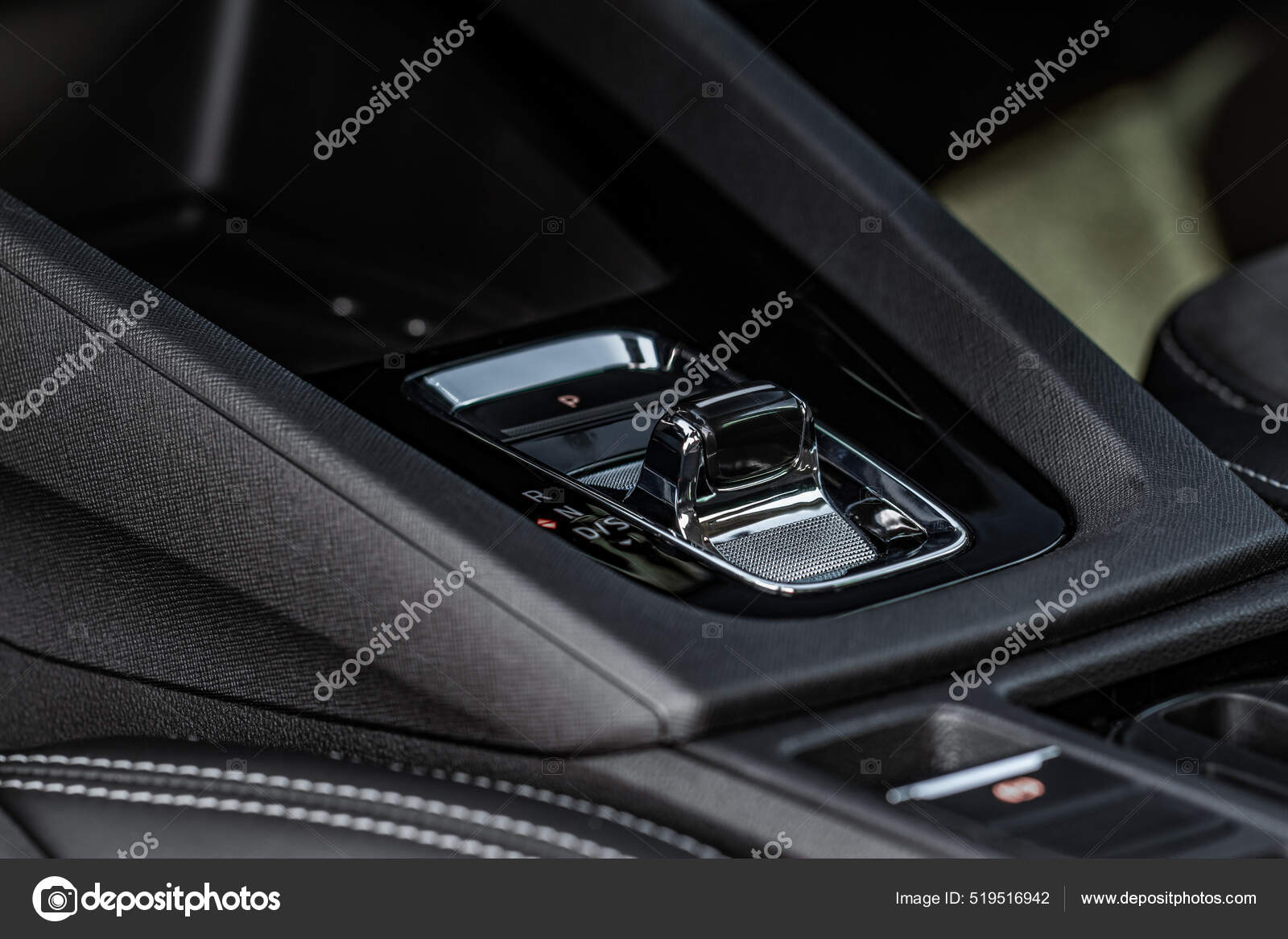 Modern Car Automatic Gearbox Gearbox Control Buttons Gear Selector ...