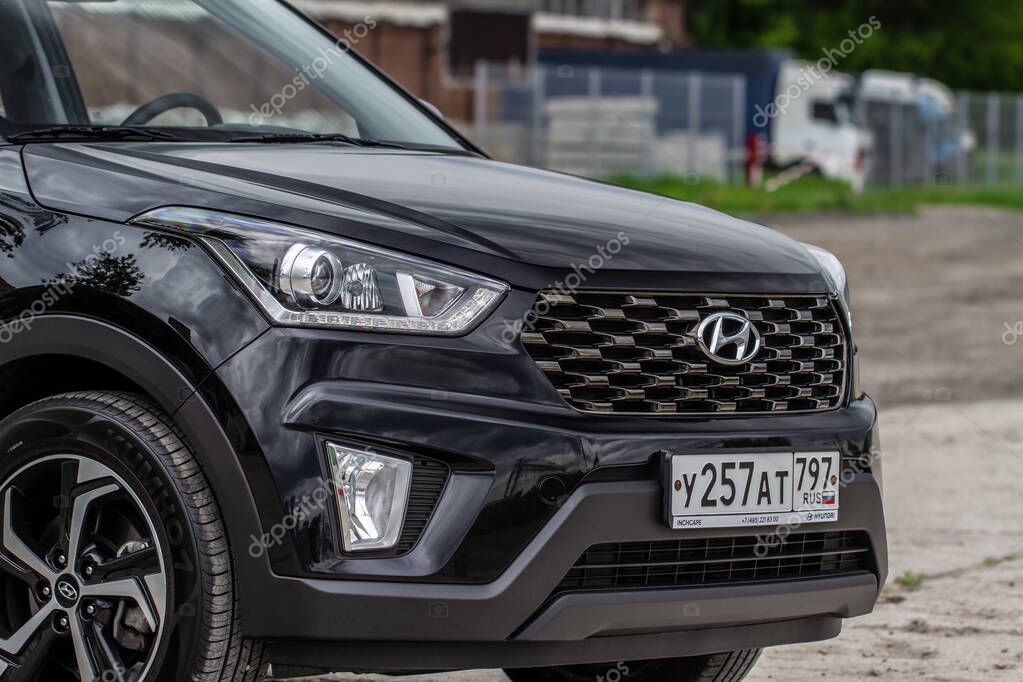 MOSCÚ, RUSIA - 23 DE MAYO DE 2021 Hyundai Creta Primera generación (GS / GC). Un SUV cruzado ...