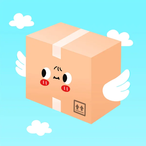 Cute smiling happy parcel,delivery box Stock Illustration by ©Kahovsky ...