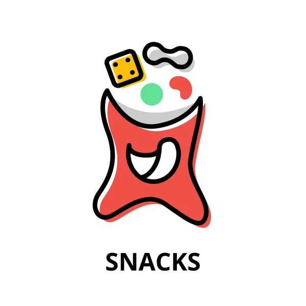 Snacks logo imágenes de stock de arte vectorial | Depositphotos