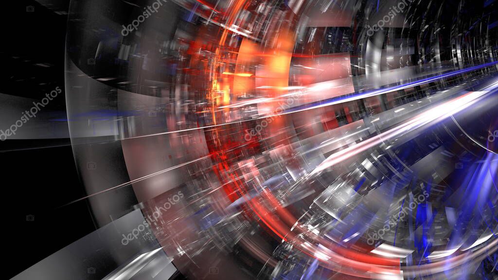 Moderno espacio tecnológico de oficinas digitales, diseño de edificios ...