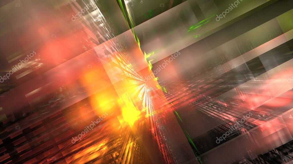 Moderno espacio tecnológico de oficinas digitales, diseño de edificios ...