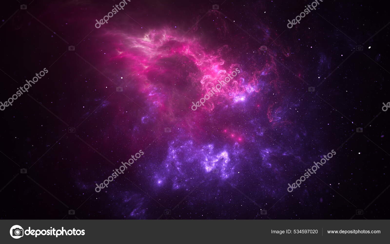 Cosmic Purple Space Nebula