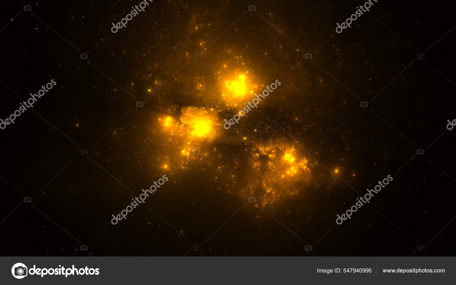 3d Outer Space Galaxy Stars