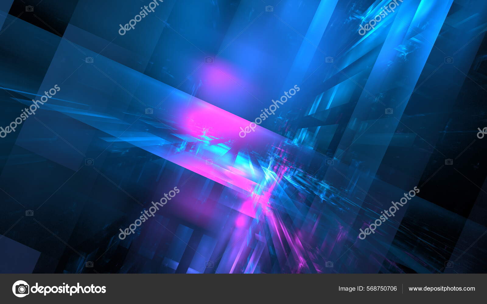 Digital Interior Building Tech Abstract Data Center Server Tonel ...