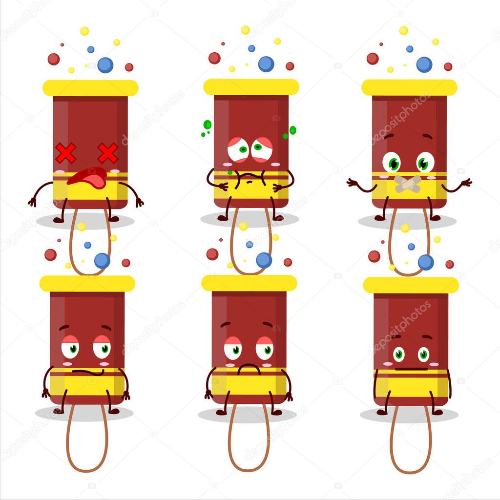 Bubble Blaster personaje de dibujos animados de fuegos artificiales con expresi n nope ...