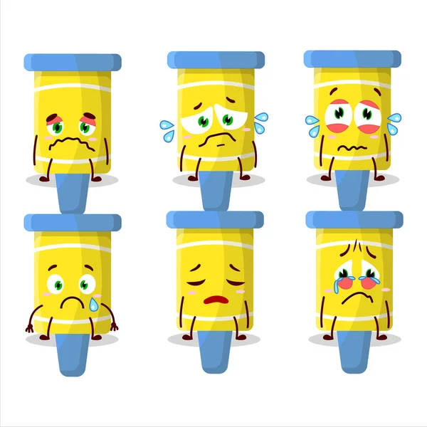 Fuegos artificiales conchas personaje de dibujos animados con expresi n triste. Ilustraci n ...