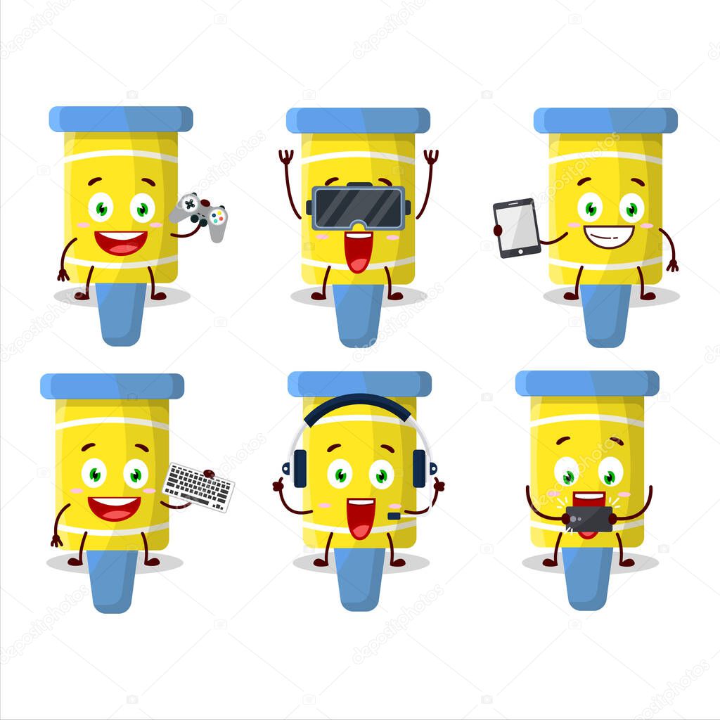 Fuegos artificiales conchas personaje de dibujos animados están jugando juegos con varios ...