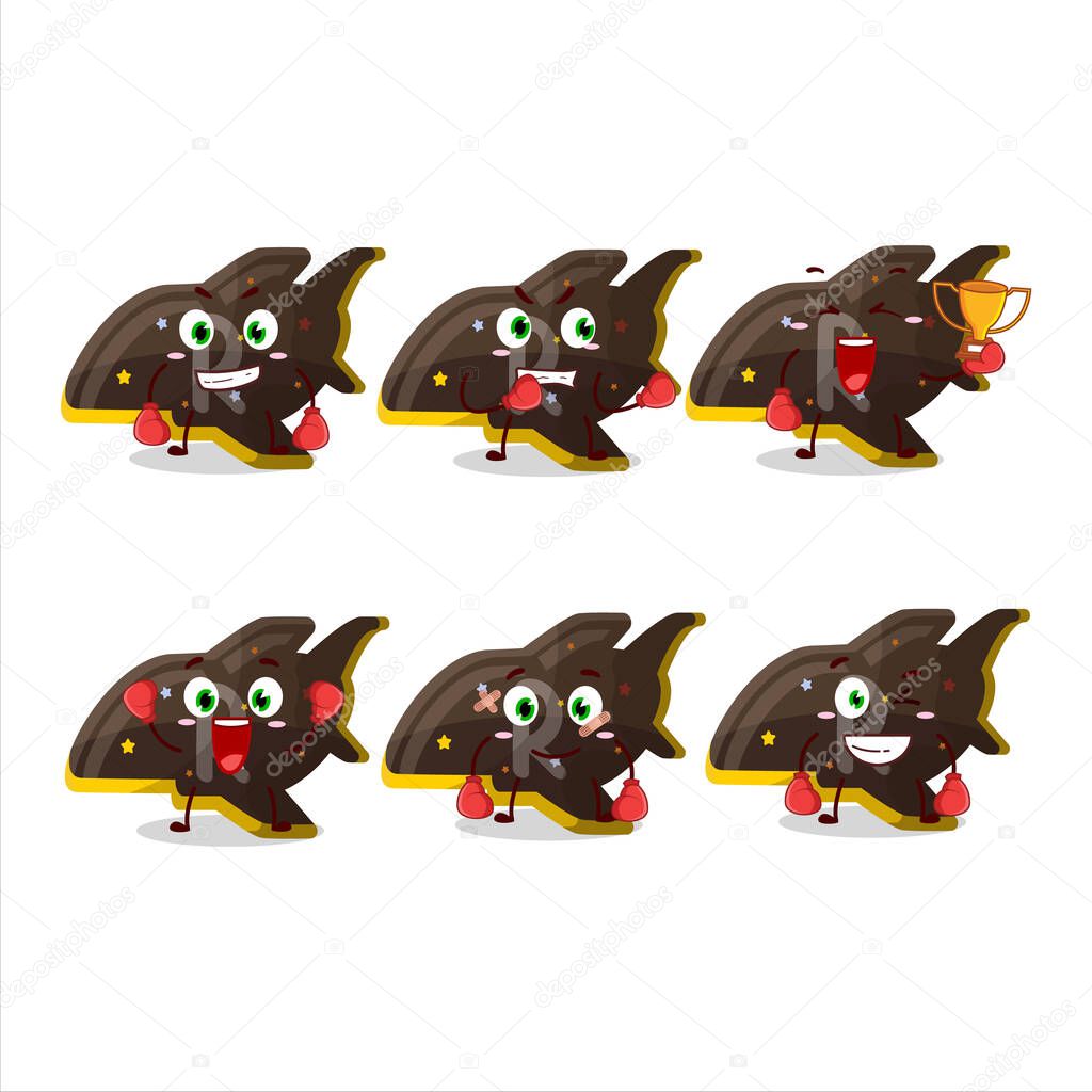 Un avi n deportivo chocolate gomoso caramelo boxeo atleta dise o de la mascota de dibujos ...