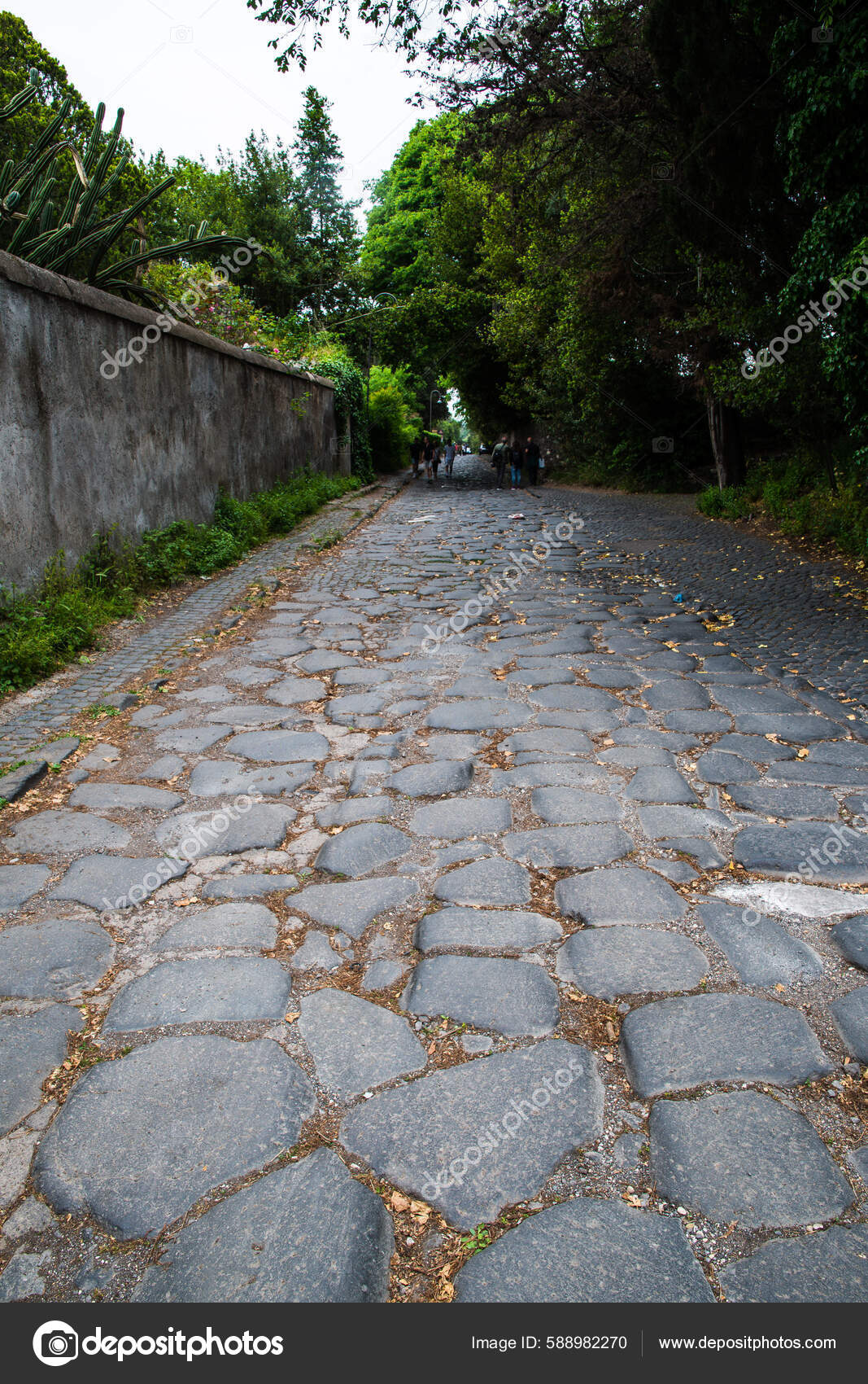 Appia Appian Way Rome Italy Earliest Most Important Road Ancient Stock ...