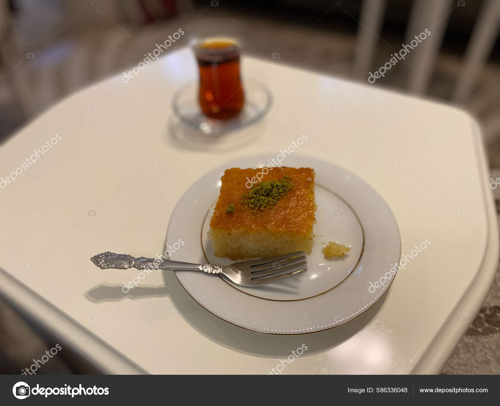 Turkish Dessert Revani Sweet Semolina Cake Traditional Tea Ready Eat ...