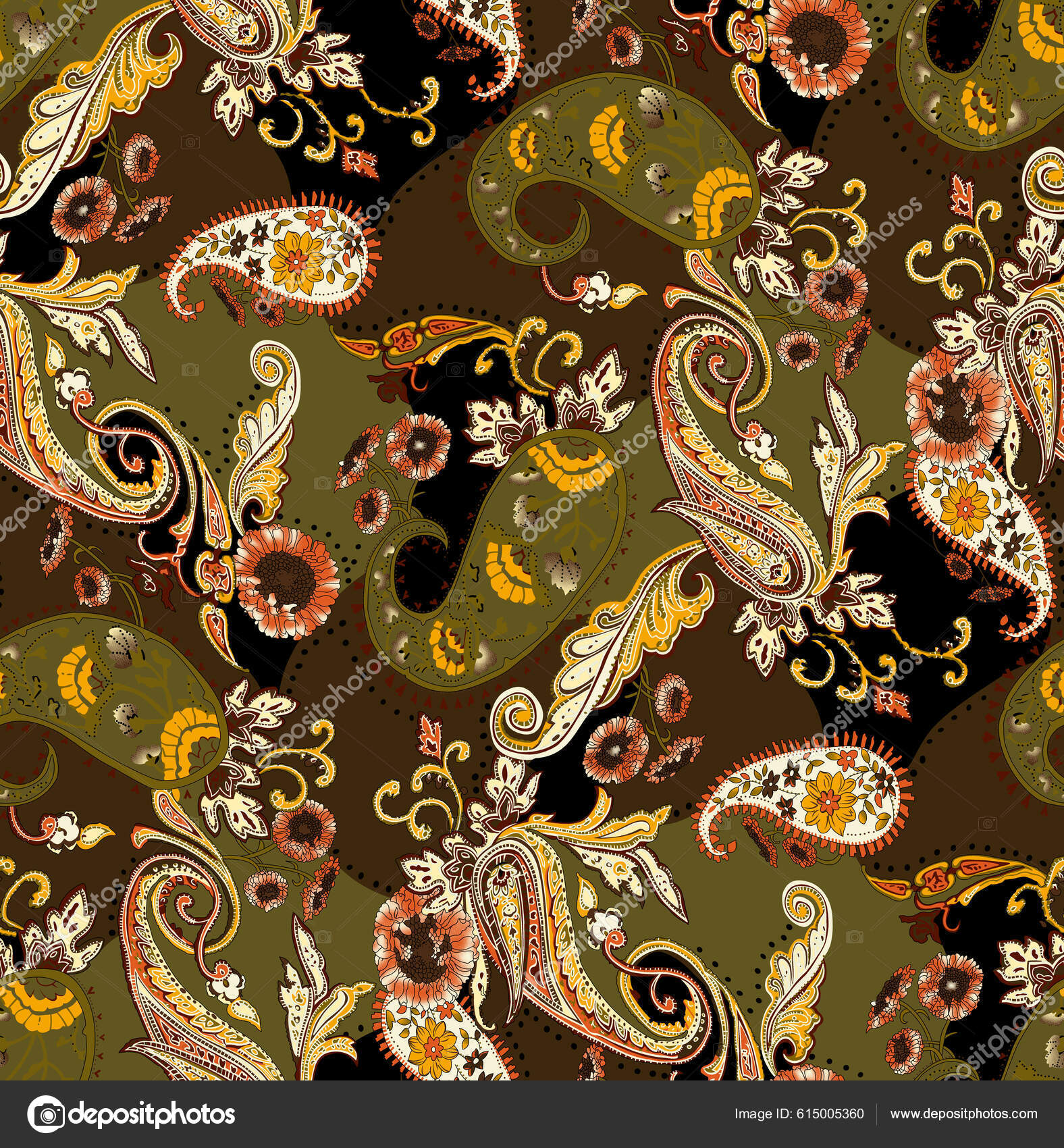 Traditional Indian Paisley Pattern Background — Stock Photo © Paysko ...
