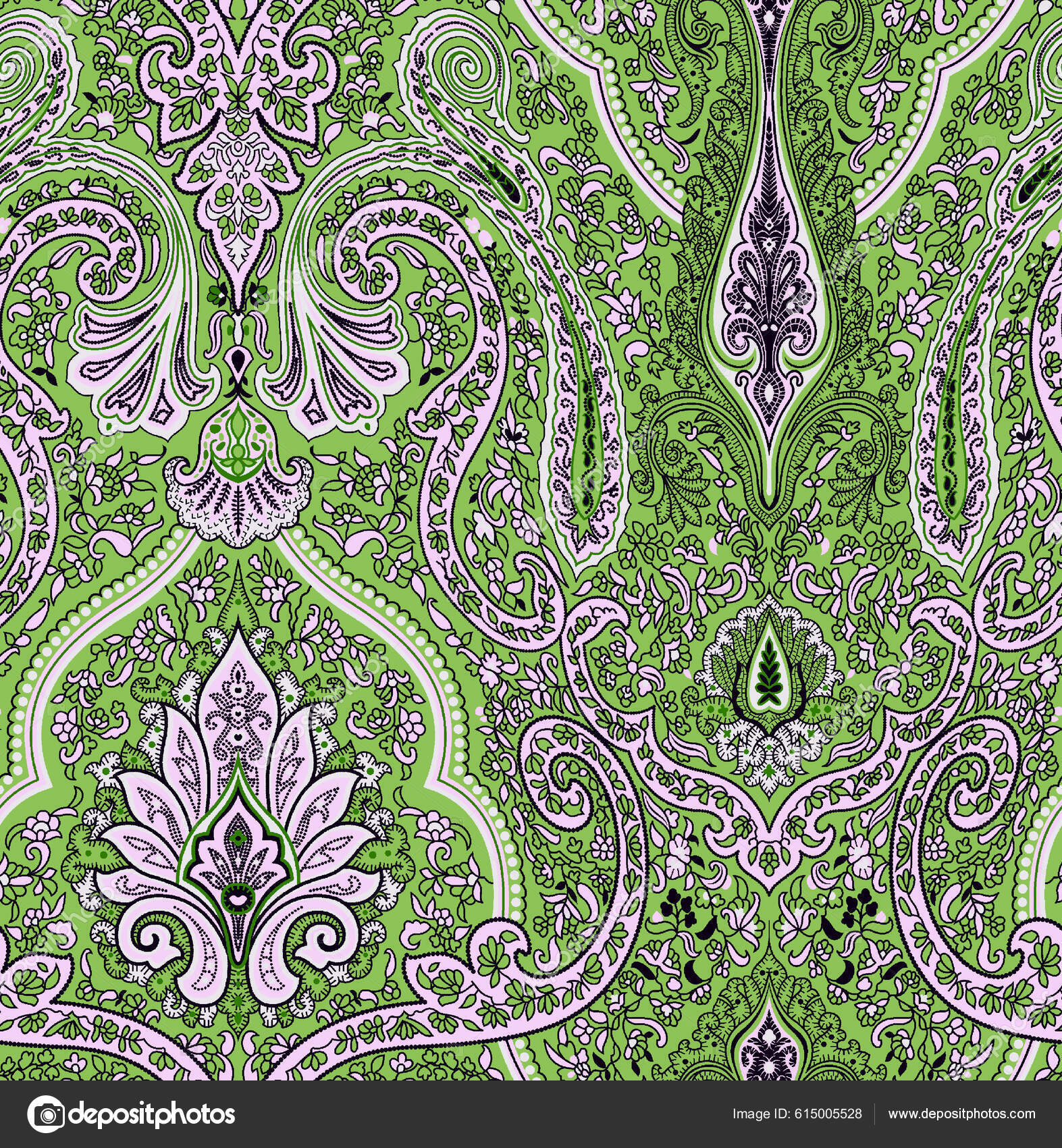 Traditional Indian Paisley Pattern Background — Stock Photo © Paysko ...