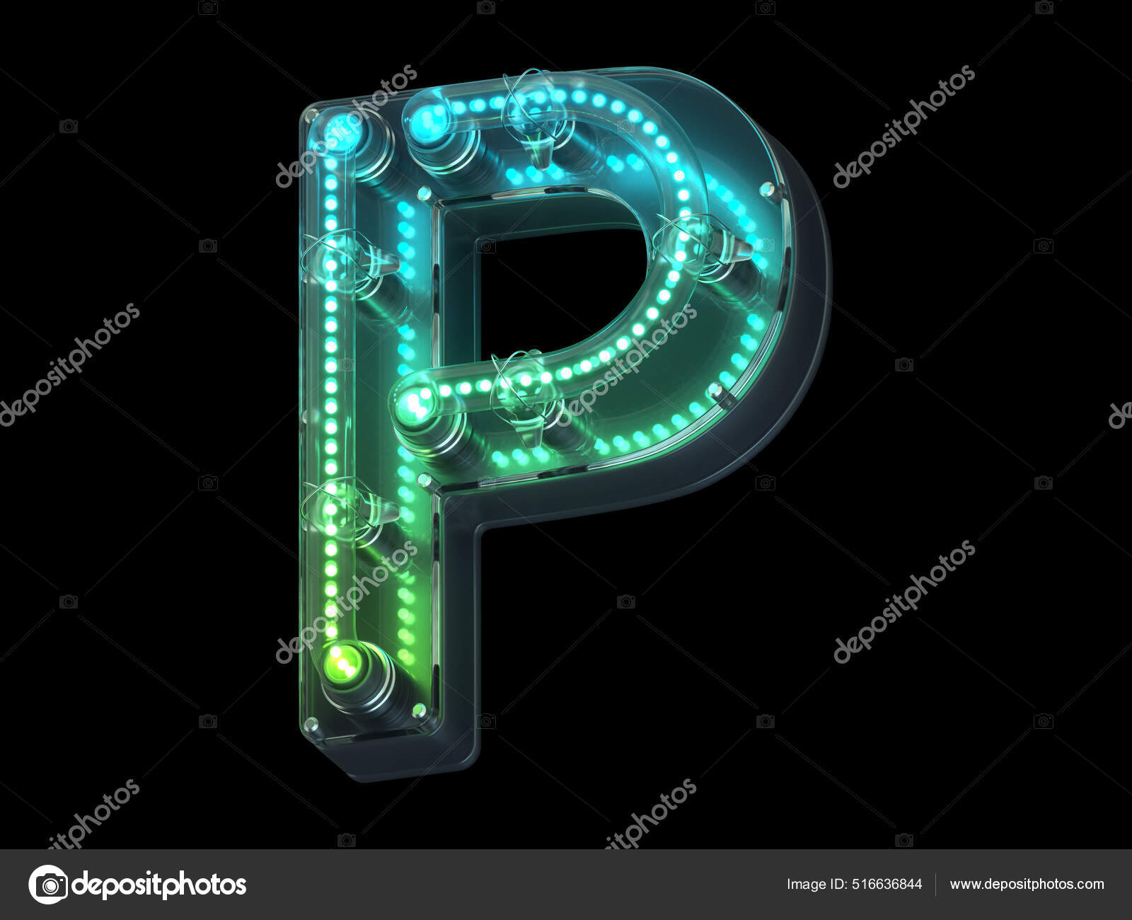 Neon Letter Background — Stock Photo © vrender #516636844