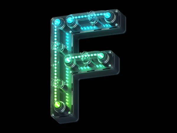 Letter Neon Light Font — Stock Photo © vrender #478182716