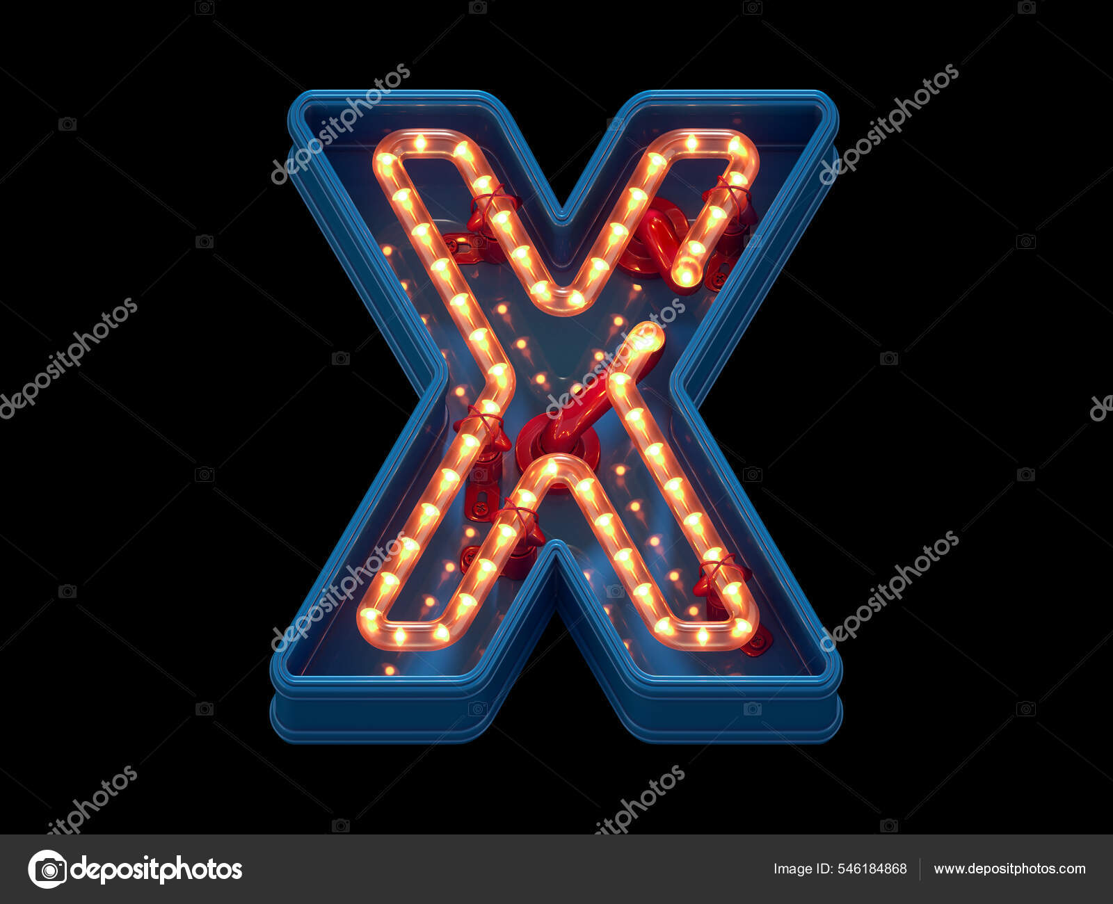 Abstract Alphabet Letter Lights Rendering — Stock Photo © vrender ...