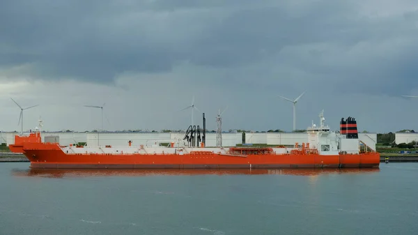 Lng Powered Oil Tanker Ballast Cargo Operations European Port – Stock ...