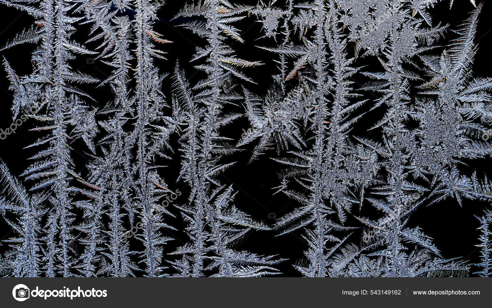 Fantastic Beautiful Frosty Patterns Window Glass — Stock Photo ...