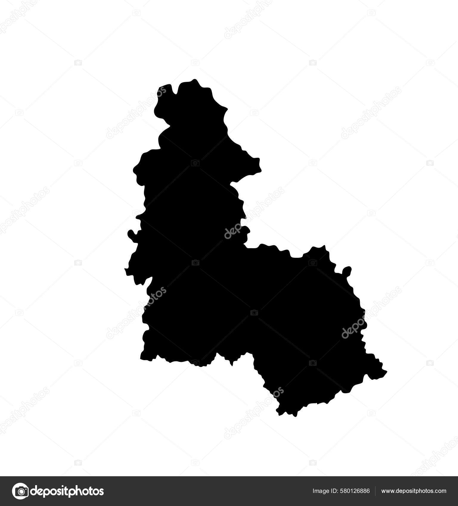 Sumy Map Vector Silhouette Illustration Isolated White Background Sumy ...