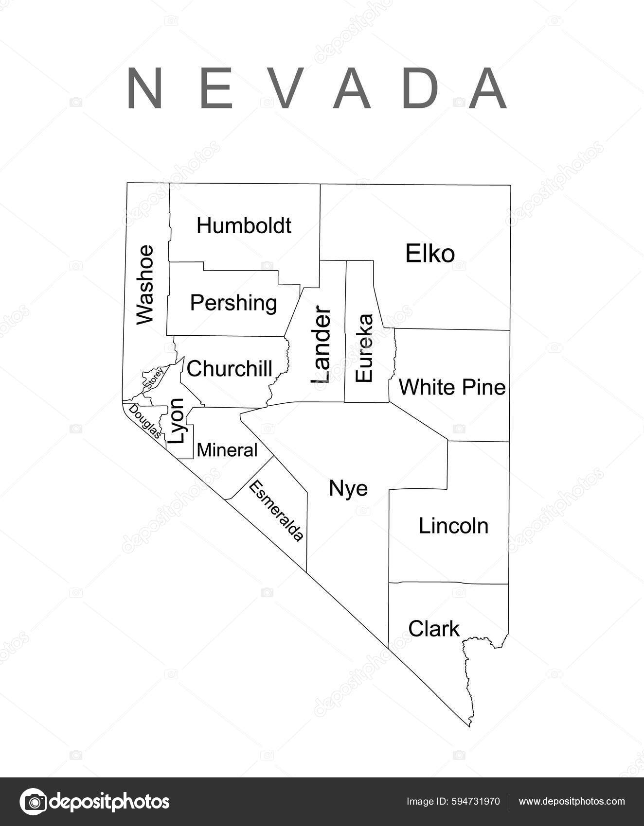 White County Nevada Map