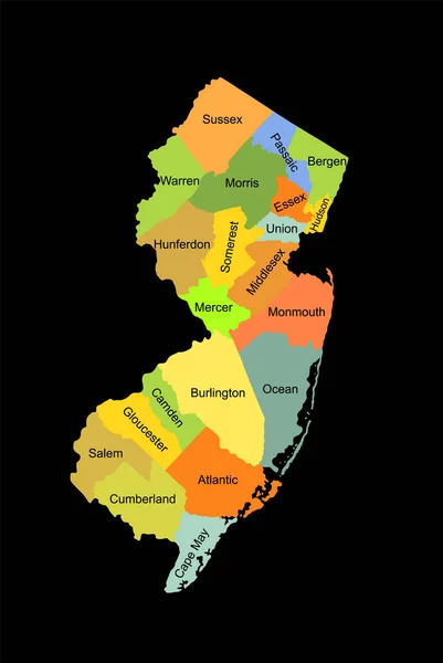 Nj Map With County Lines