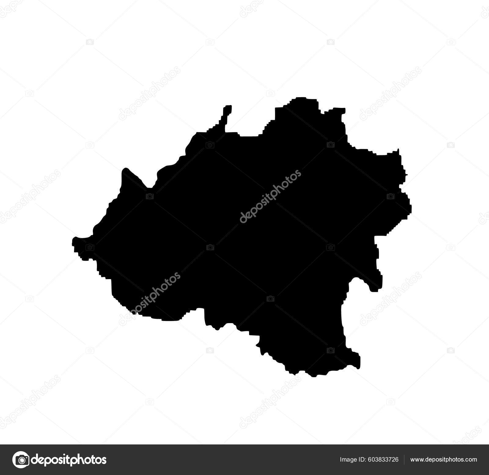 Soria Map Vector Silhouette Illustration Isolated White Background High ...