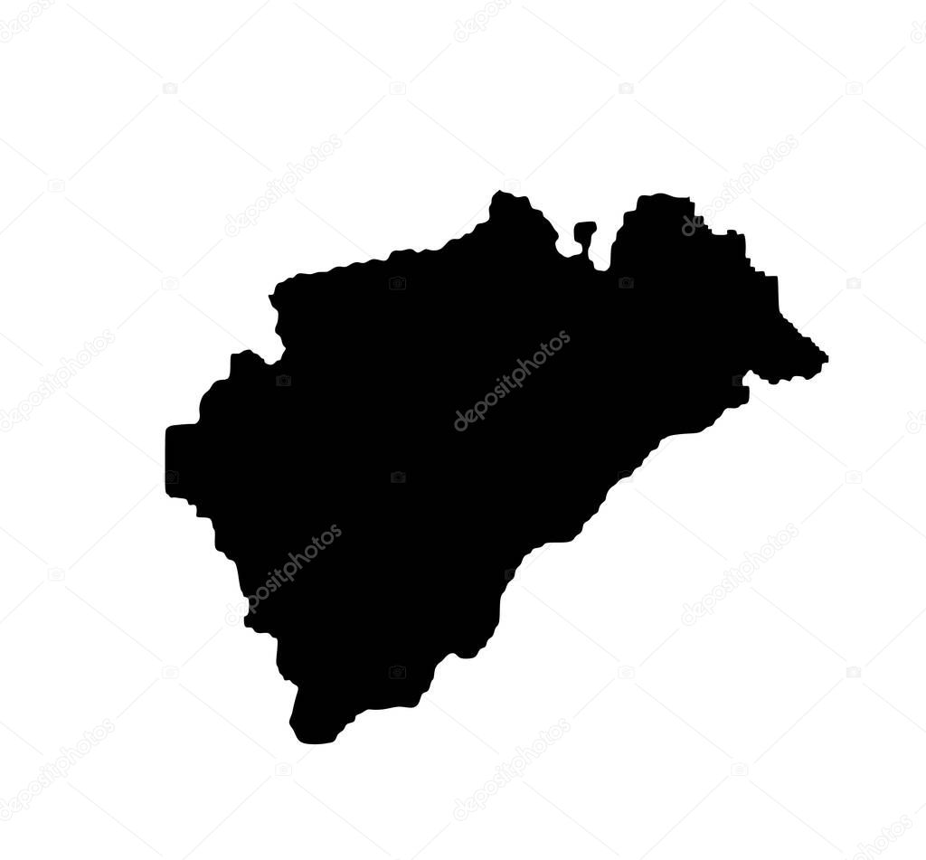 Segovia map vector silhouette illustration isolated on white background ...
