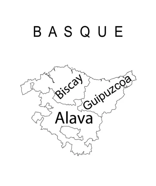 Autonomous Community Basque Map Flag Vector Silhouette Illustration ...