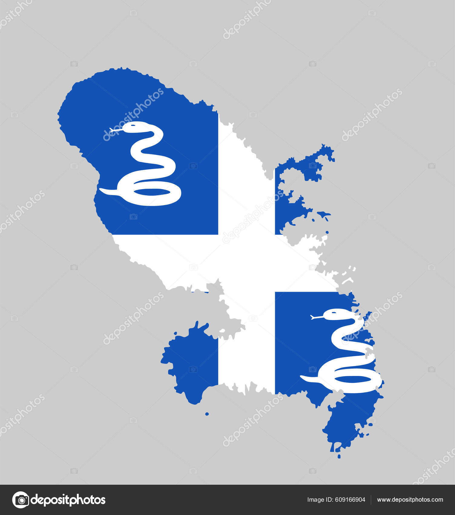 Martinica Mapa Bandera Vector Silueta Ilustración Aislada Fondo Isla ...