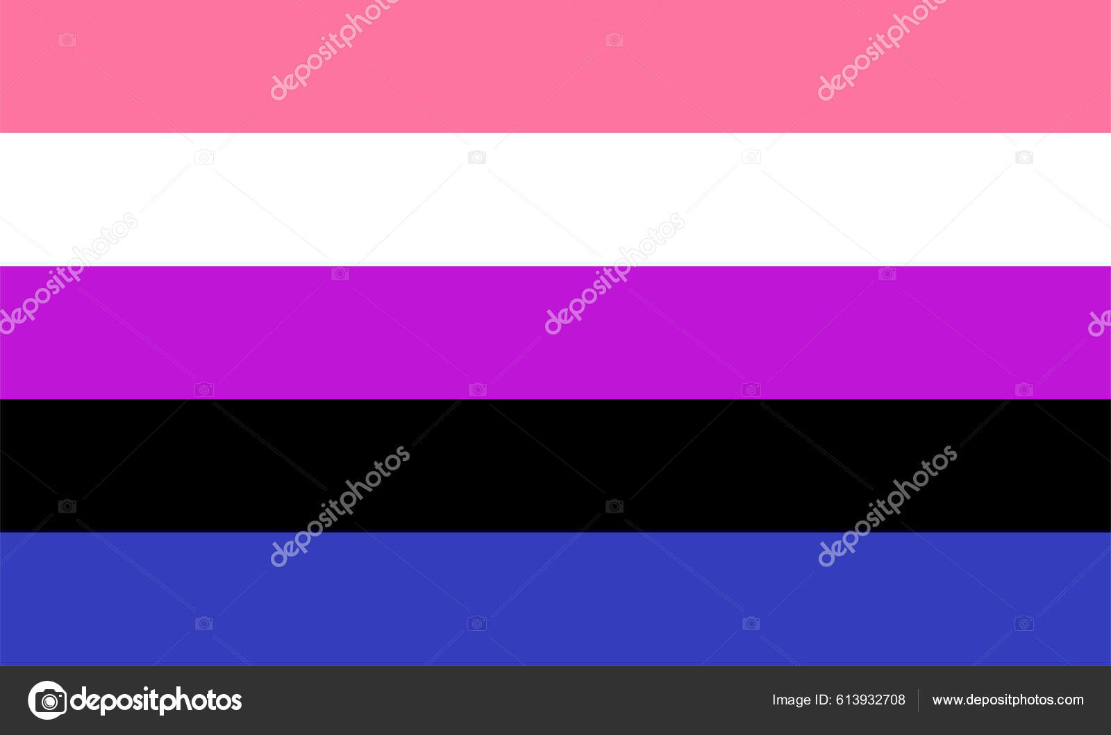 Genderfluid Flag Pride Vector Illustration Presents Someone Who Does ...