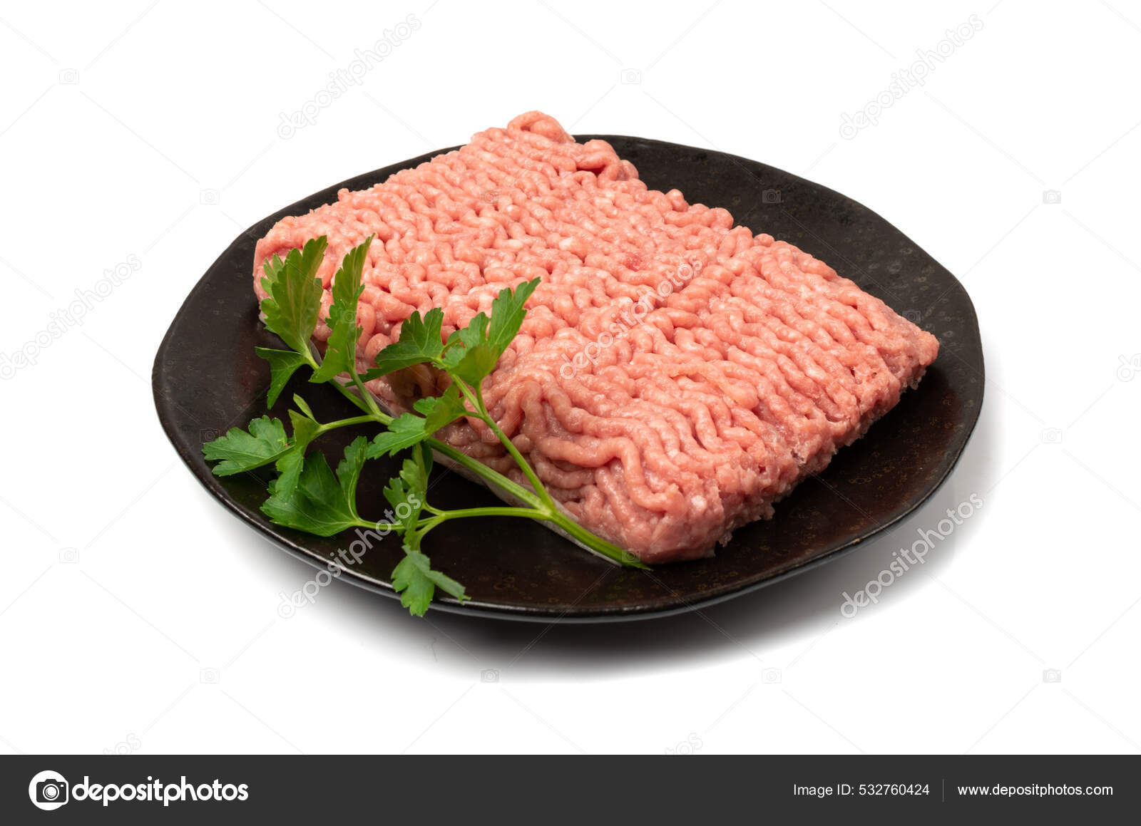 Turkey Mince Meat Isolated Ground Fresh Fillet Uncooked Turkey ...