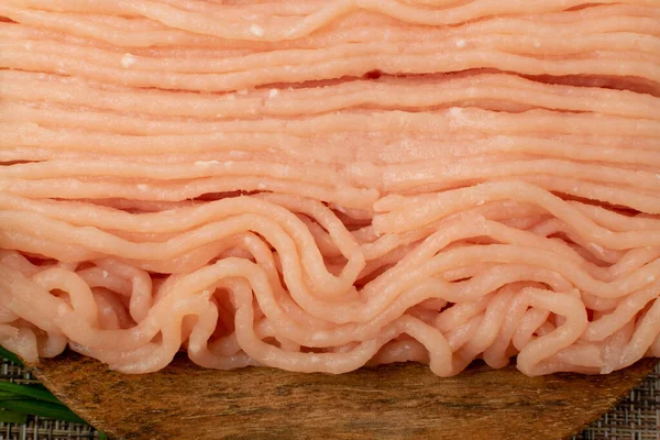 Chicken mince meat texture background closeup. Ground fresh chicken ...