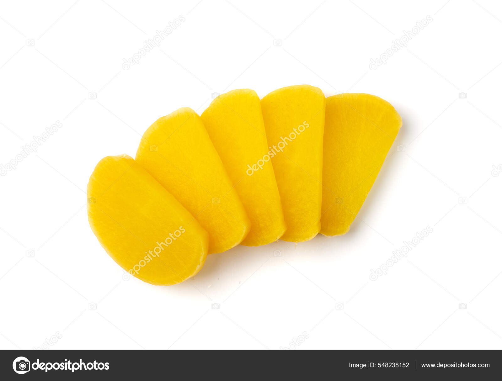 Pickled Daikon Isolated Marinated Yellow Radish Sliced Daikon Pickles ...