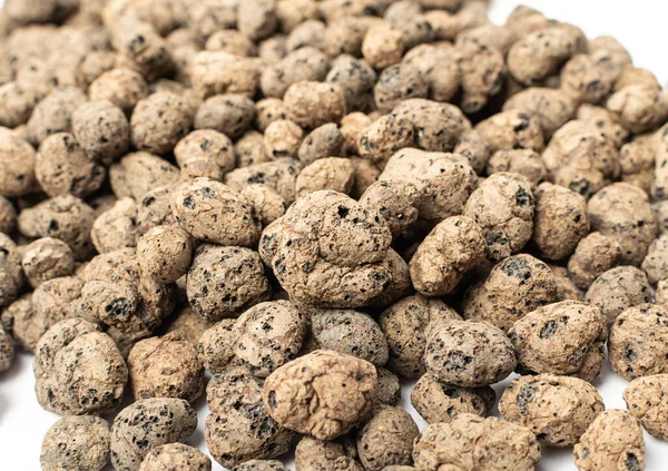 Fondo de textura de arcilla expandida o exclay primer plano. Macro shot ...