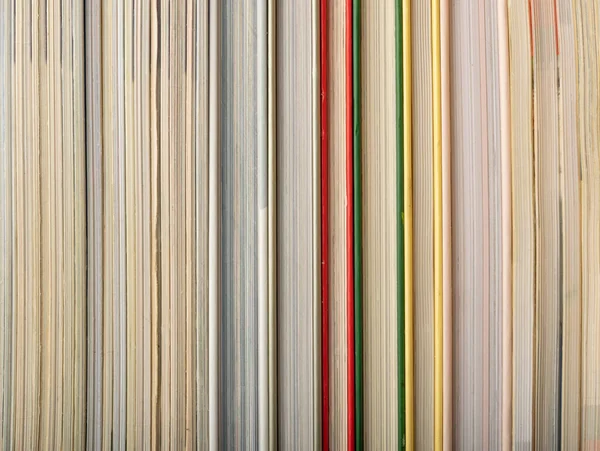 Book stack texture background. Old magazine edges close up, journal ...