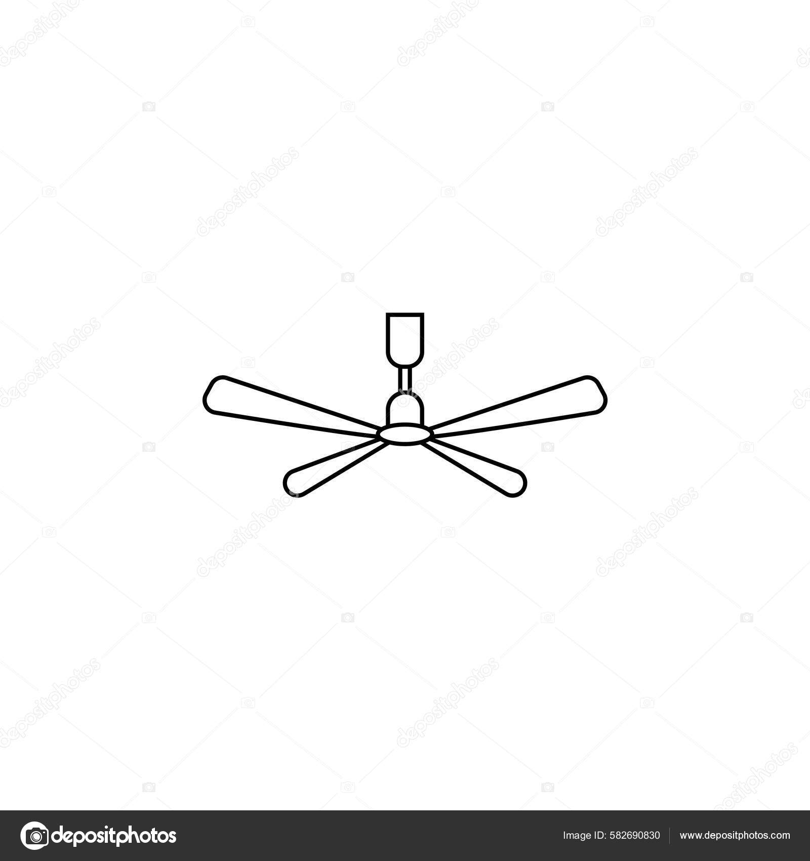 Ceiling Fan Icon Design Ceiling Fan Light Vector Black Icon Stock ...