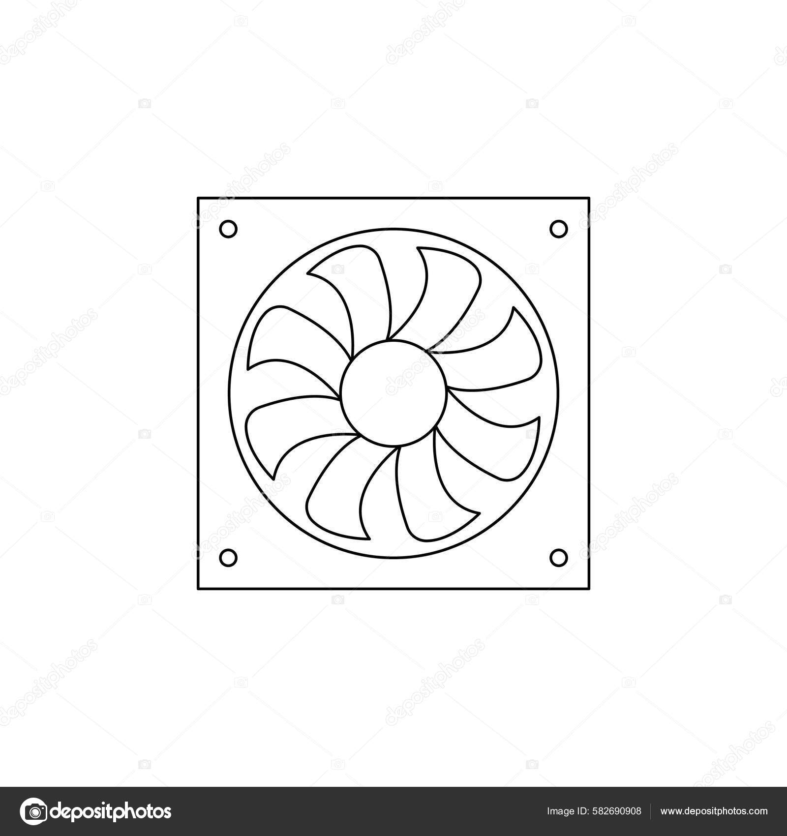 Image vectorielle Icône Ventilateur D'échappement Symbole Ventilateur ...
