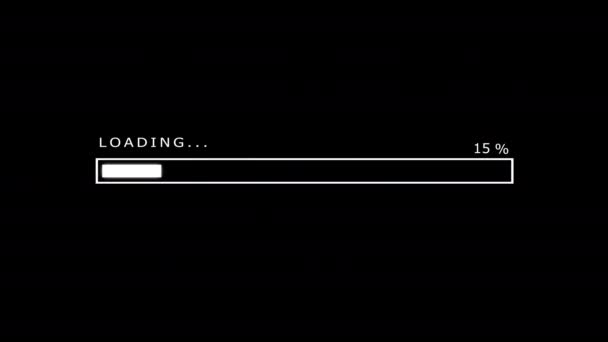 Loading Bar Animation Futuristic Progress Loading Bar 100 Percent Black ...