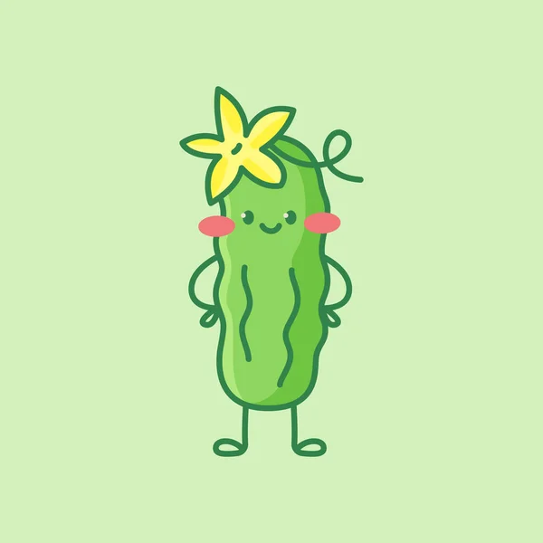 Cute Cucumber Characters Cartoon Vector Isolated Illustration Vektor ...