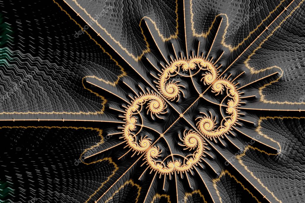 Patrones y formas fractales abstractas. Universo infinito.Misterioso ...