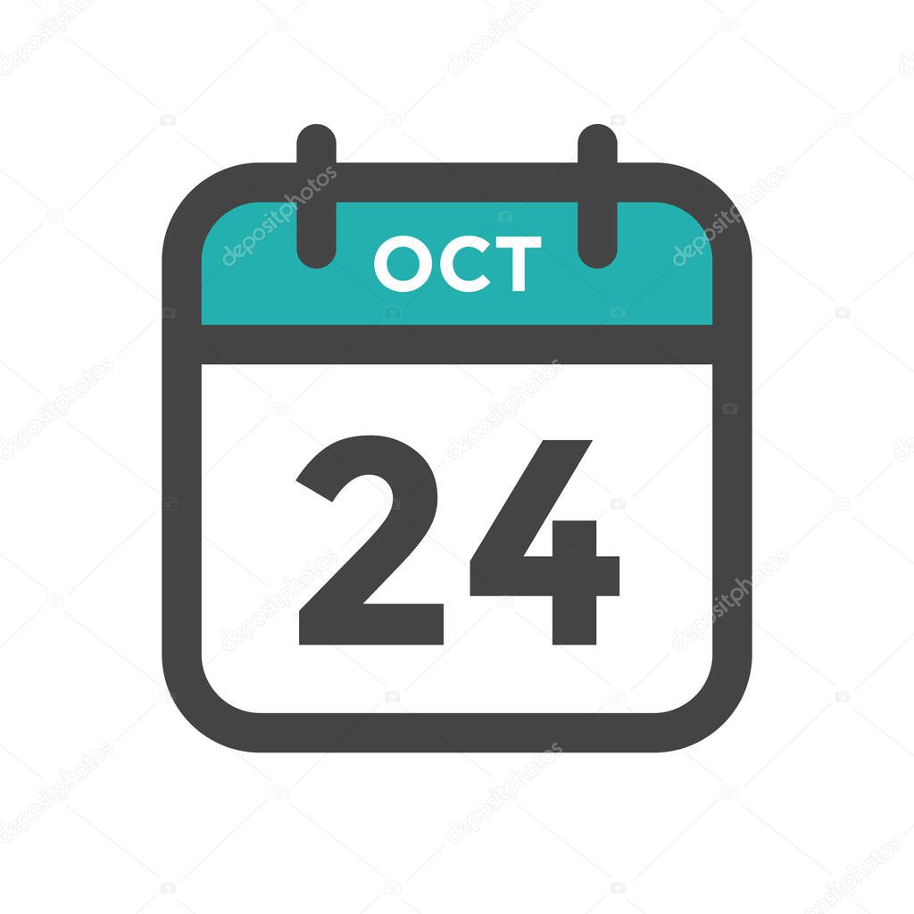 24 de octubre Día del calendario o fecha de calendario para la fecha ...