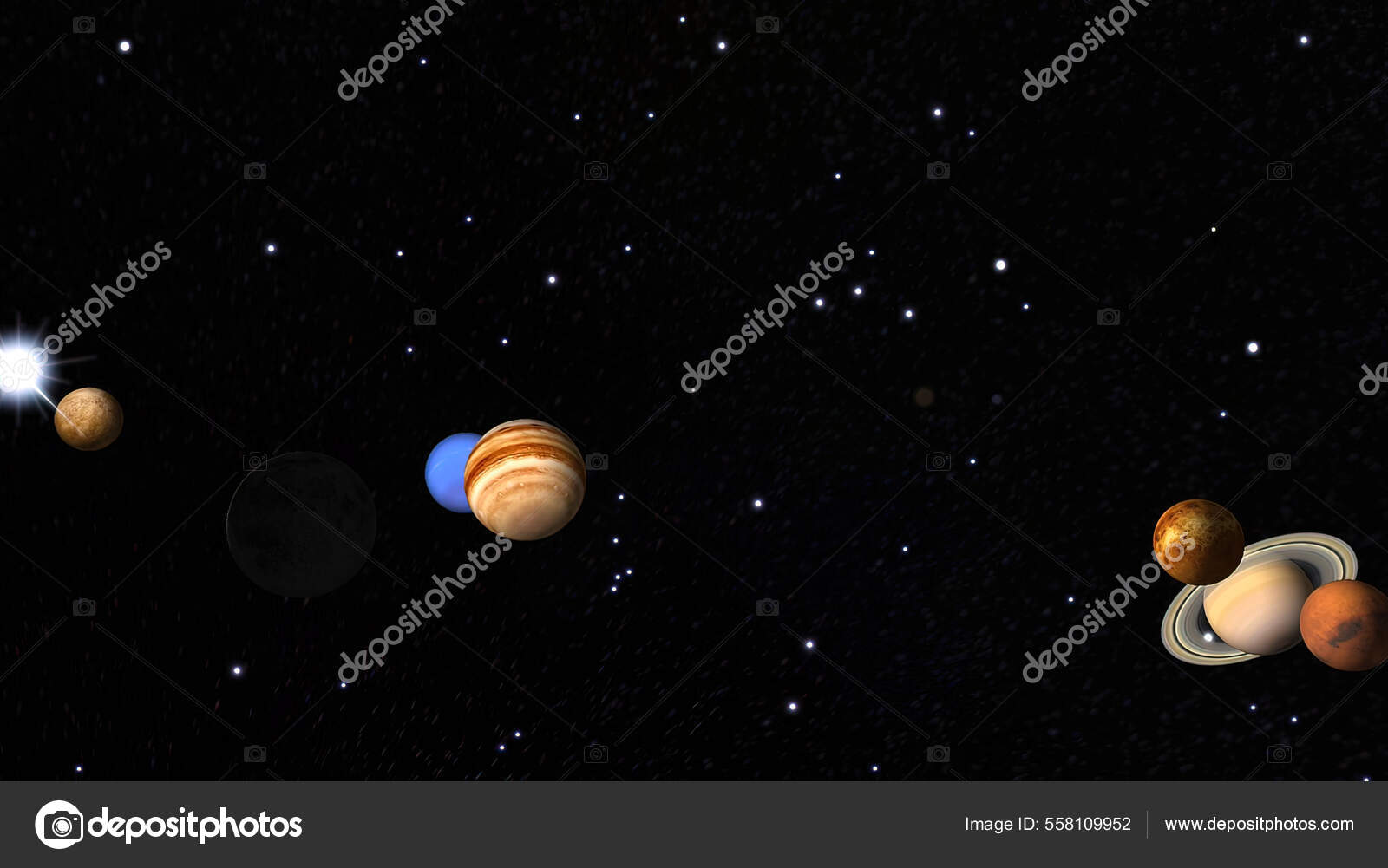Space Infinite Universe Galaxies Planets Background Stock Photo by ...