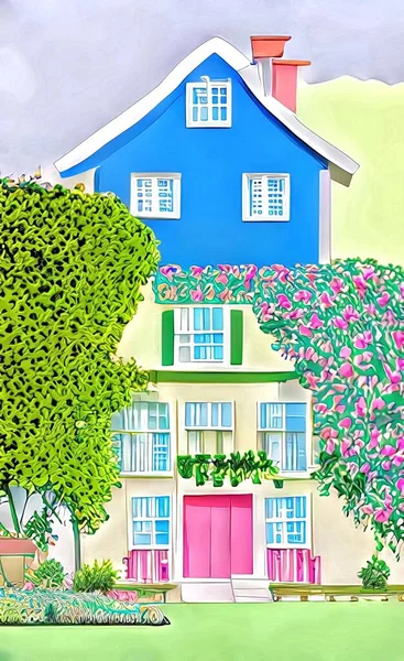 La casa colorata Foto Stock, La casa colorata Immagini | Depositphotos