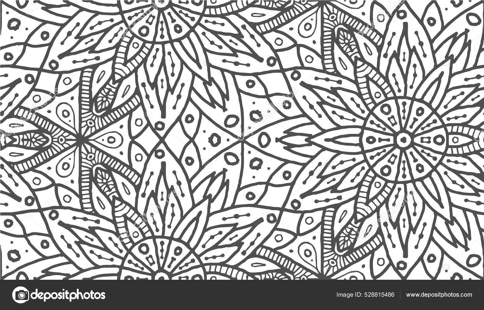 Sacred seamless pattern in linear style. Simple lattice graphic design ...