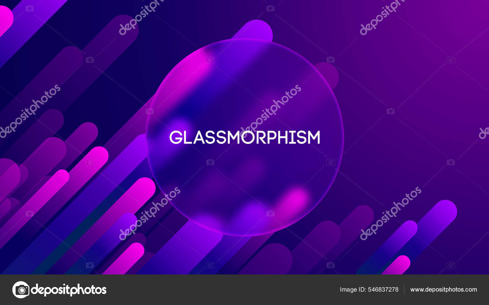 Glassmorphism abstract gradient shapes. Blurred gradient vector ...