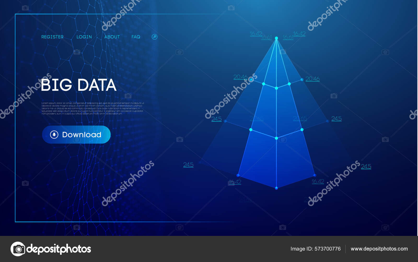 Pyramid Business Technology Background Tech Vector Triangle Abstract ...
